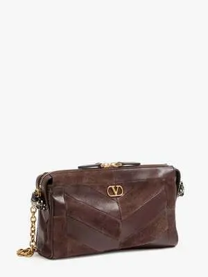 Valentino Garavani Panthea Suede And Leather Crossbody Bag - Multicolor