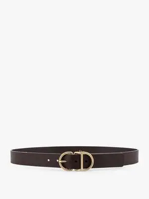 Dior Leather Belt With Cd Buckle