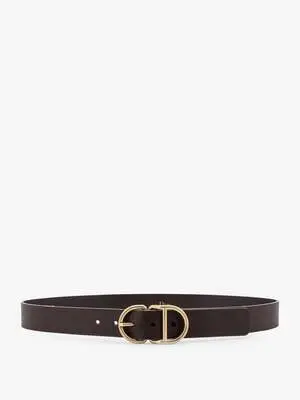 Dior Christian Dior Leather Belt With CD Buckle Multicolor