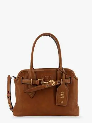 Miu Miu Aventure Leather Handbag With Embossed Logo - Multicolor