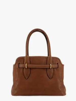 Miu Miu Aventure Leather Handbag With Embossed Logo