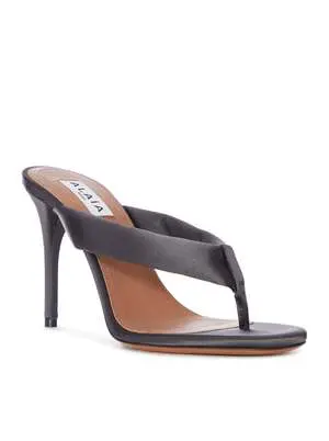 Alaïa Spongy Denim Platform Sandals