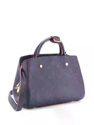 LOUIS VUITTON Monogram Empreinte Montaigne Bb Satchel - Blue