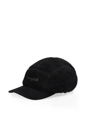 KANGOL Script Faux Sherpa Cap - Black