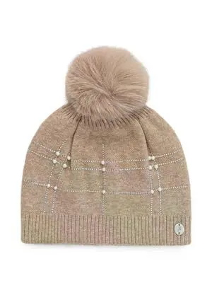 Joseph Ribkoff Pom Pom Detail Beanie - Neutrals