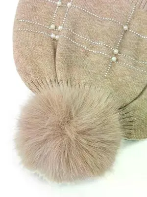 Joseph Ribkoff Beanie With Pompom Detail
