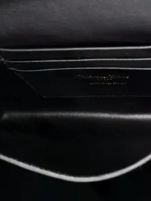 Dior Miss Caro Flap Bag Cannage Quilt Calfskin Mini Crossbody Bag - Black