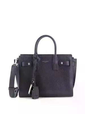 Saint Laurent Leather Nano Tote Bag - Black