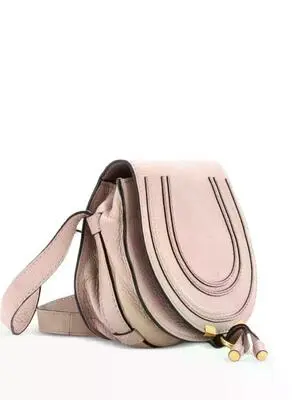 Chloé Marcie Leather Small Crossbody Bag - Grey