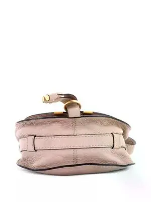 Chloé Marcie Leather Small Crossbody Bag - Grey