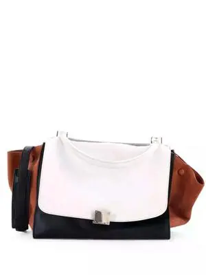 Celine Tricolor Trapeze Bag Leather Medium Satchel - Multicolour