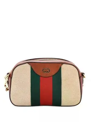 Gucci Vintage Web Canvas Crossbody Camera Bag - Brown