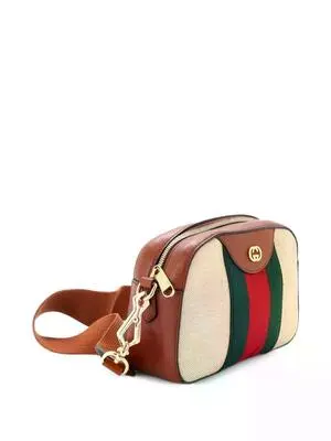 Gucci Vintage Web Canvas Crossbody Camera Bag - Brown