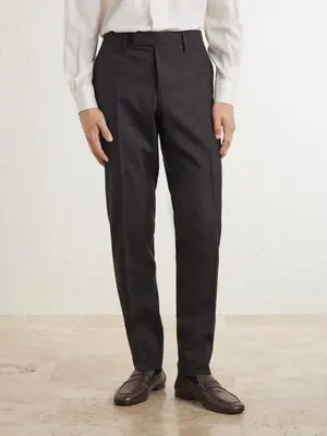 LARDINI Prince Of Wales Checked Wool Trousers