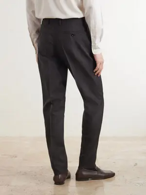 LARDINI Prince Of Wales Checked Wool Trousers