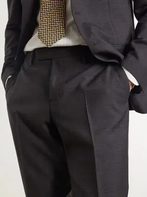 LARDINI Prince Of Wales Checked Wool Trousers