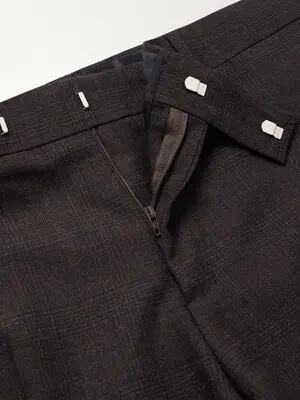 LARDINI Prince Of Wales Checked Wool Trousers