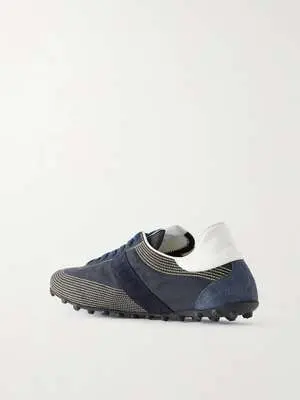 MAISON MARGIELA Leather And Suede-trimmed Cotton-twill Sneakers