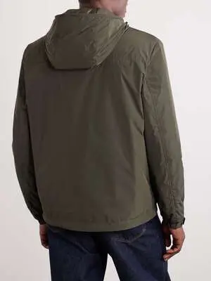 Moncler Austerin Leather-trimmed Aquaflect Shell Down Jacket
