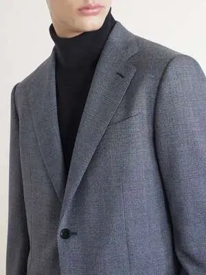Caruso Norma Prince Of Wales Wool Suit Jacket