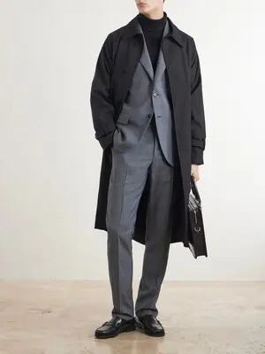 Caruso Prince Of Wales Wool Suit Jacket