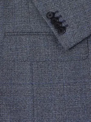Caruso Prince Of Wales Wool Suit Jacket