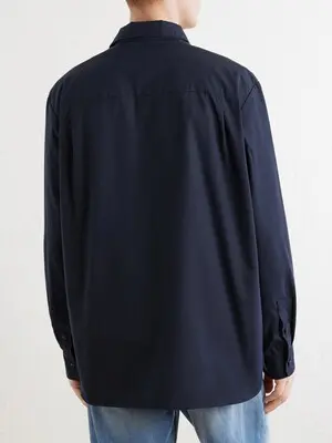 A.p.c. Malo Logo-embroidered Organic Cotton-poplin Shirt