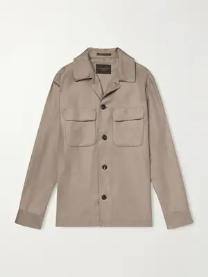 SLOWEAR Wool And Silk-blend Overshirt - Neutrals