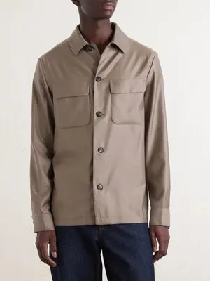 SLOWEAR Wool And Silk-blend Overshirt