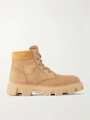 Moncler Peak City Suede Lace-up Boots