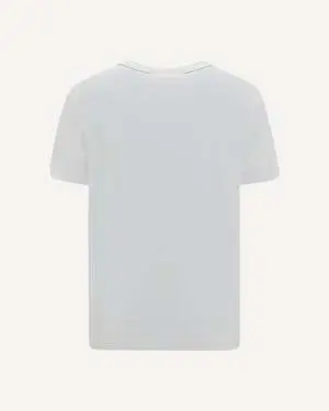 Brunello Cucinelli Cotton T-shirt With Jewel Detail - White