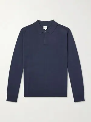 Paul Smith Merino Wool Polo Shirt - Blue