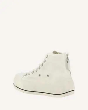 R13 High Top Platform Sneakers - White