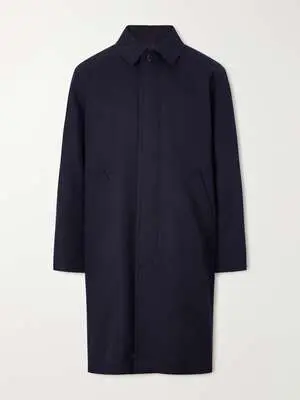 A.p.c. Mac Hugo Gabardine Trench Coat - Navy
