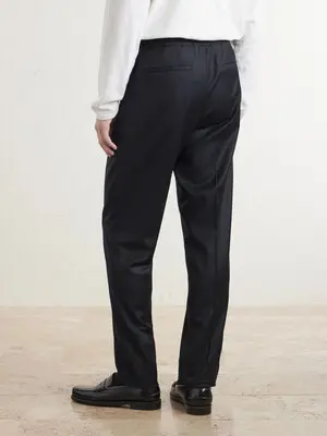 LARDINI Straight-leg Wool And Cashmere-blend Flannel Trousers