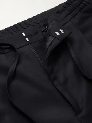 LARDINI Straight-leg Wool And Cashmere-blend Flannel Trousers