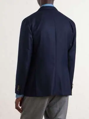 Boglioli Double-breasted Virgin Wool-hopsack Blazer