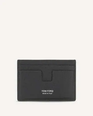 TOM FORD Leather Card Holder - Black