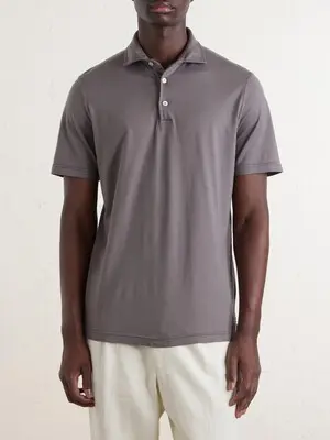 Fedeli Cotton-jersey Polo Shirt