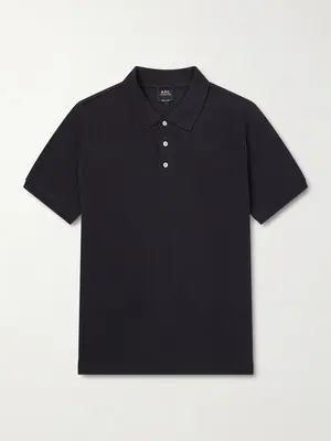 A.p.c. Joe Cotton-piqué Polo Shirt - Black