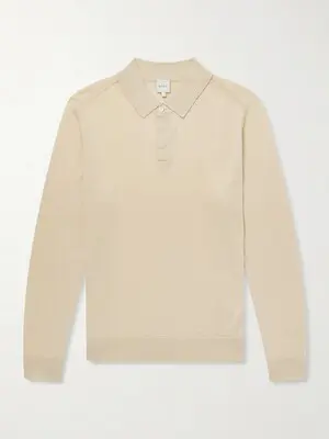 Paul Smith Merino Wool Polo Shirt - Neutrals