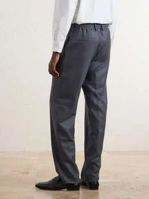 Boglioli Straight-leg Herringbone Virgin Wool Suit Trousers