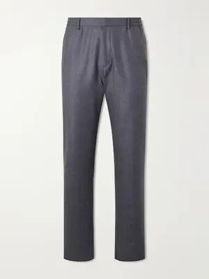 Boglioli Straight-leg Virgin Wool Trousers - Gray
