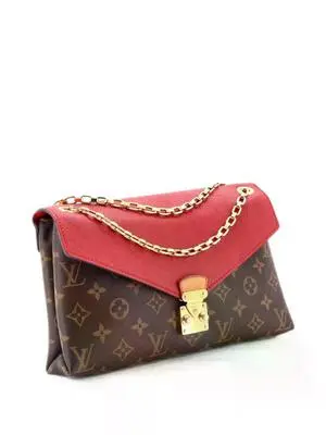 LOUIS VUITTON Pallas Chain Monogram Canvas And Calfskin Shoulder Bag - Brown