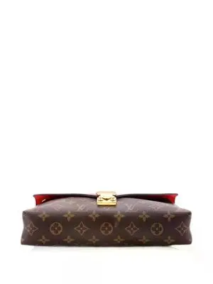LOUIS VUITTON Pallas Chain Monogram Canvas And Calfskin Shoulder Bag - Brown