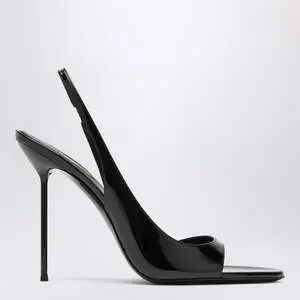 Paris Texas Patent Leather Slingback Sandals - Black