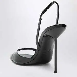 Paris Texas Patent Leather Slingback Sandals - Black