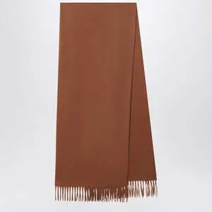 Max Mara Leather- Cashmere Scarf - Brown