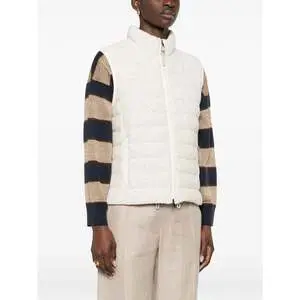 Brunello Cucinelli Sleeveless Sequin Embellished High Neck Vest