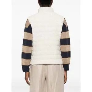 Brunello Cucinelli Sleeveless Sequin Embellished High Neck Vest